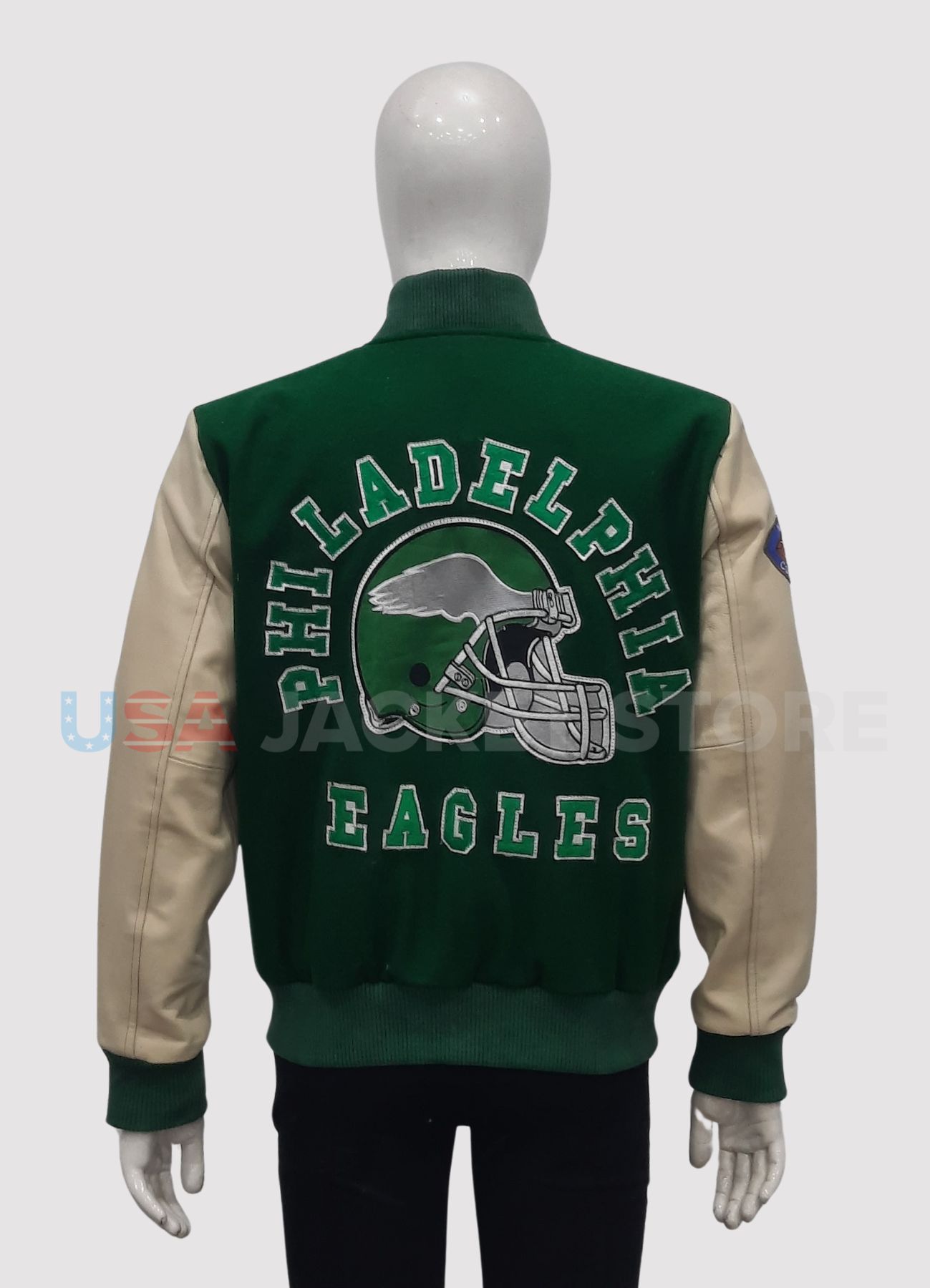 Vintage 80s Philadelphia Eagles Varsity Jacket - USA Jacket Store