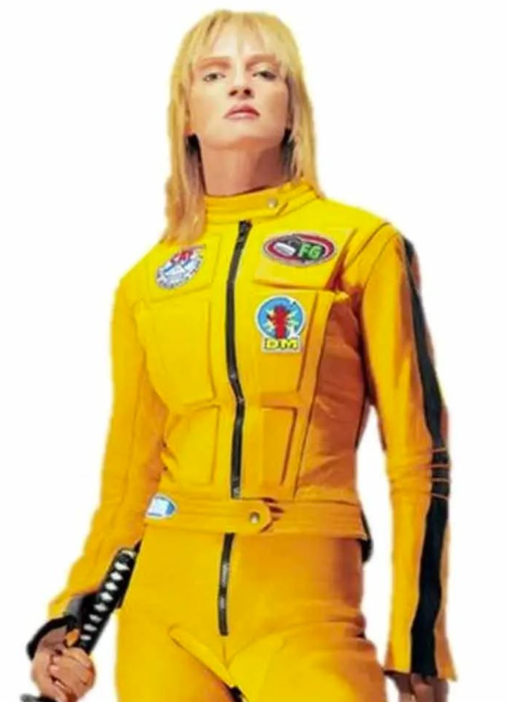 Uma Thurman Kill Bill Yellow Leather Jacket | USA Jacket Store