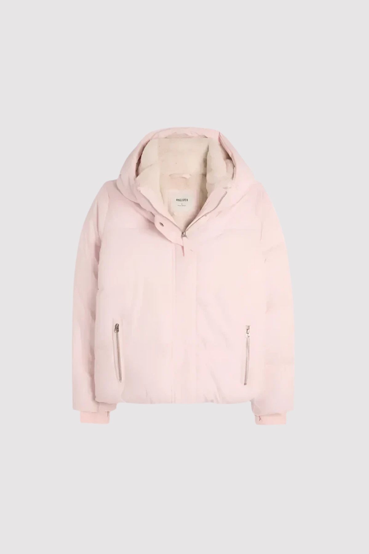 Shop Hollister Pink Puffer Jacket On Sale | USA Jacket Store